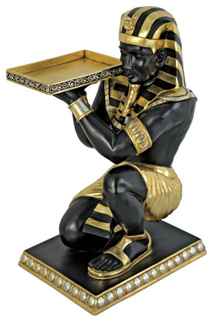 Design Toscano Pharaohs Kneeling Nubian Servant Table - Traditional ...