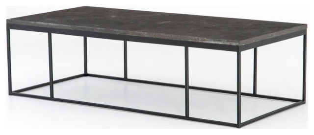 Derya Small Coffee Table, Bluestone - Industrial - Coffee Tables - by ...