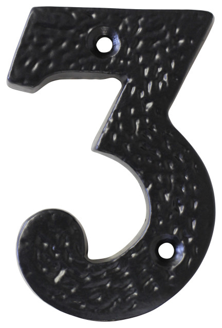 RCH Hardware Iron Modern Farmhouse House Number, 3" - Contemporary ...