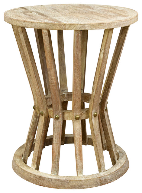 Round Slatted Table - Farmhouse - Side Tables And End Tables - by ...