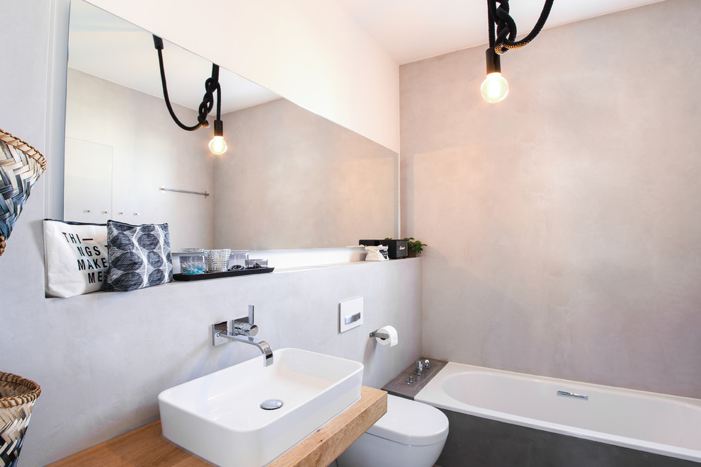 Fugenlose Badgestaltung im Privathaus mit Beton Ciré (Mictotopping ...