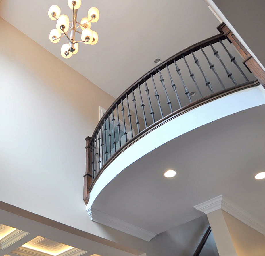 Balcony with Box Newels and Gothic Balusters - Traditional - Staircase ...