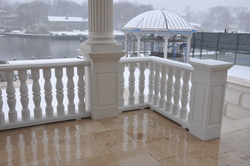 Balustrade System with Columns on Pedestals - Mediterranean - Balcony ...