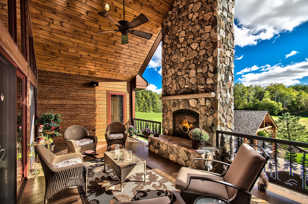 Custom Rustic Home - Rustic - Balcony - Detroit - by LaDuke ...