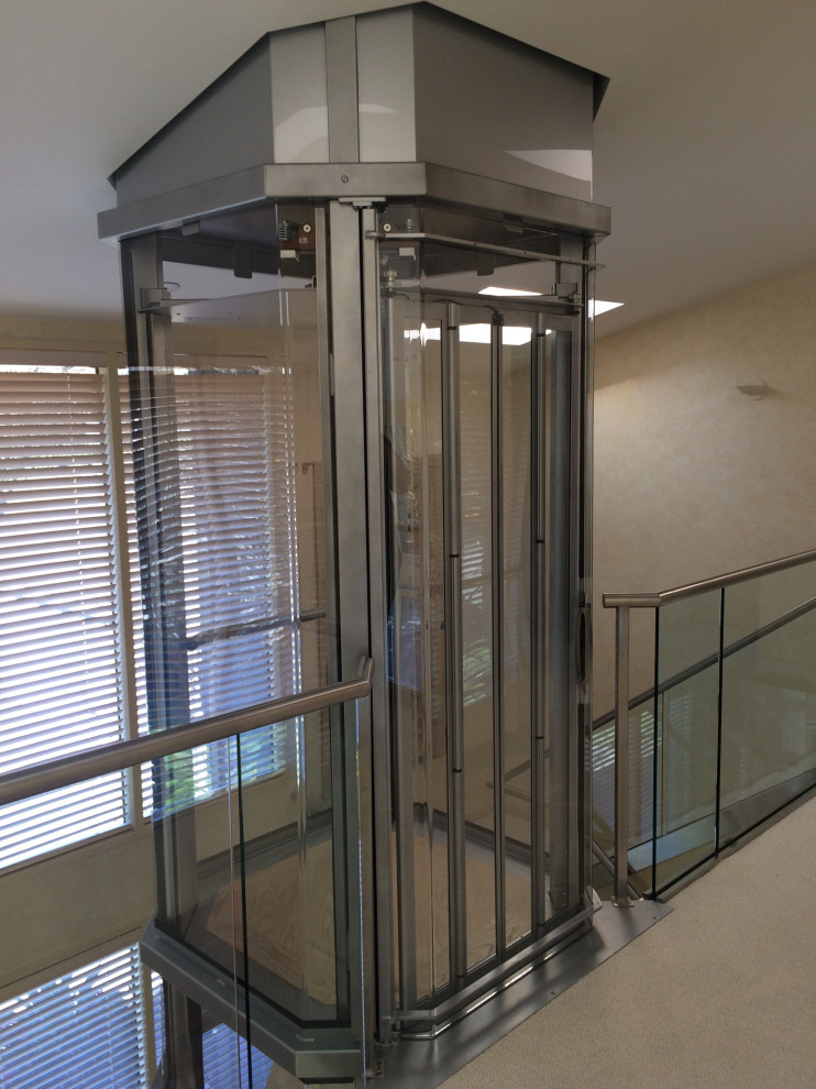 Glass Home Elevator - Newton, MA - Contemporary - Balcony - Boston - by ...