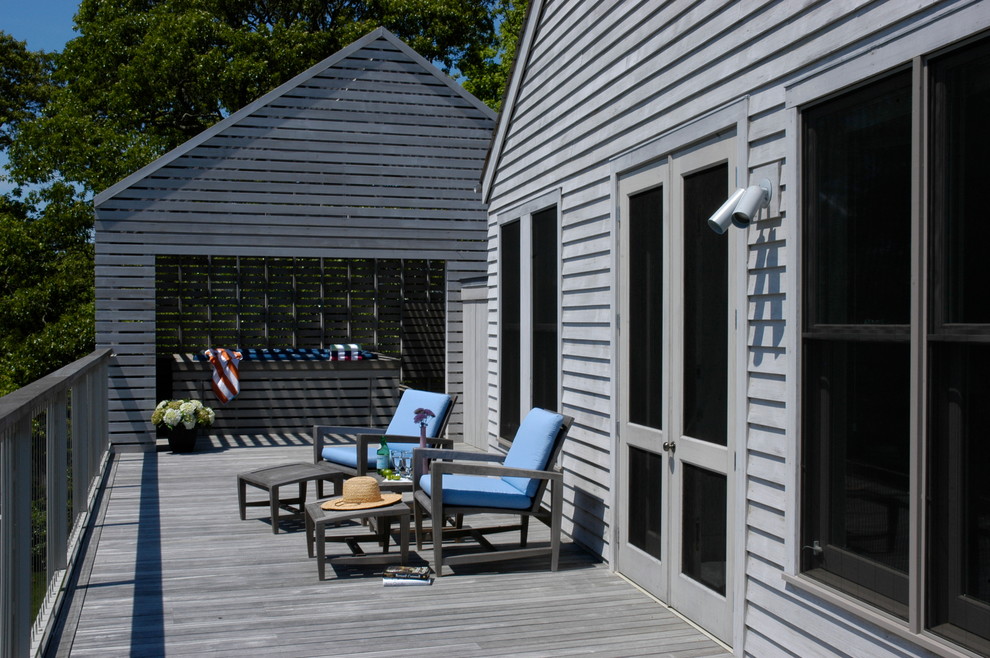 Hamptons Industrial Modern Farmhouse - Farmhouse - Balcony - New York ...