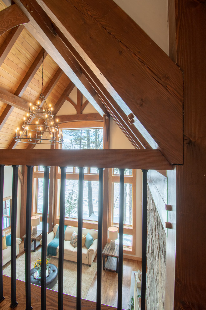 Lake Front Timber Frame - Rustic - Balcony - Boston - by All in the ...