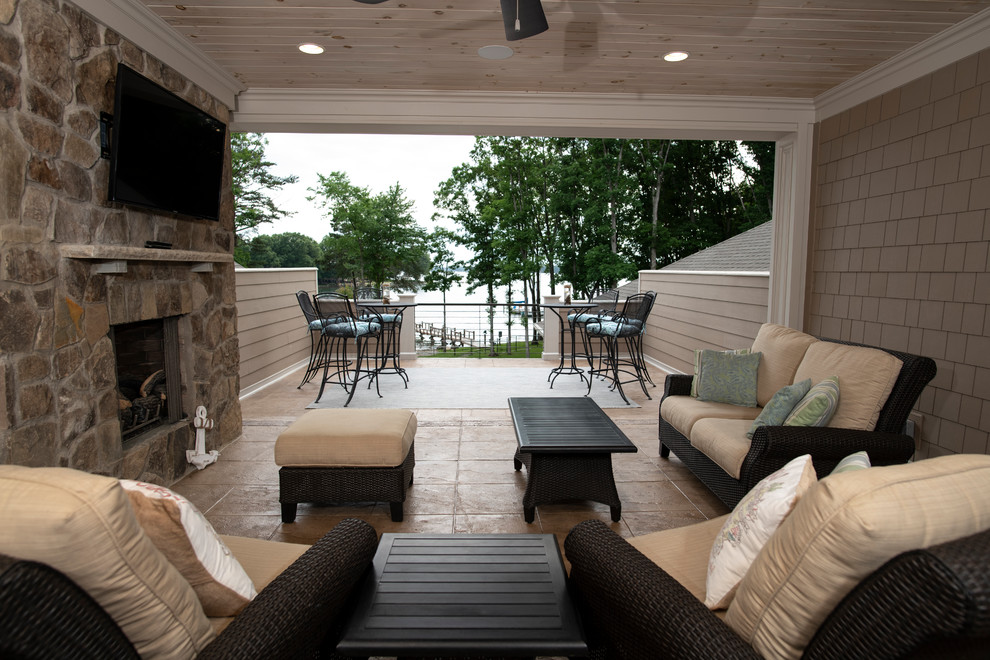 Lake Front Villa - Transitional - Balcony - Charlotte - by Pippin Home ...