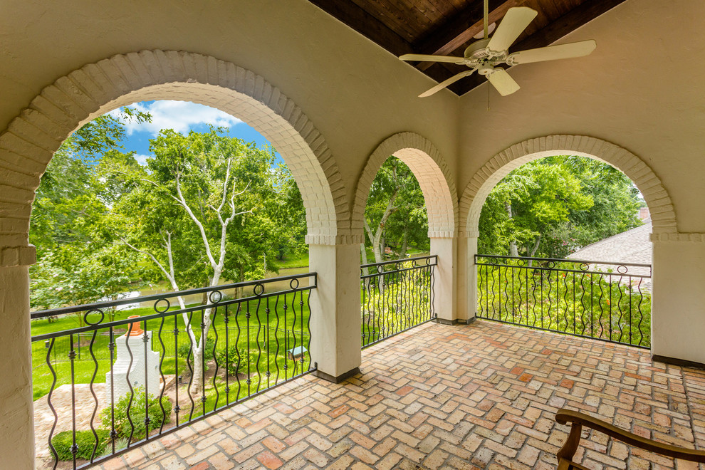 Mediterranean Villa Style Custom Home - Mediterranean - Balcony ...