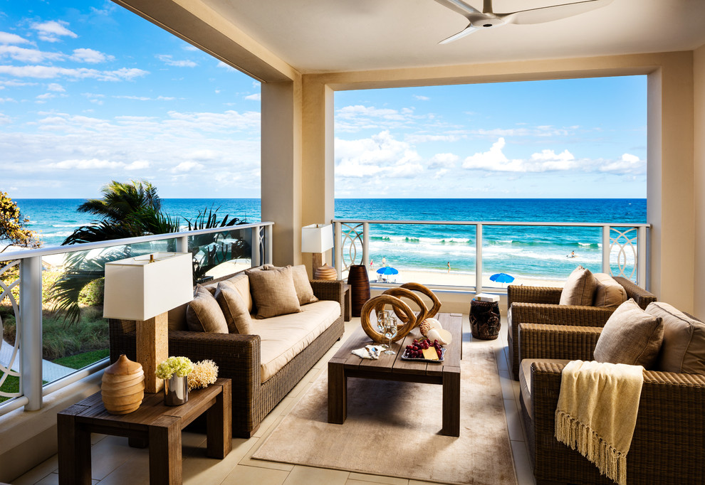 Ocean Front Condominium - Beach Style - Balcony - Miami - by Linda ...
