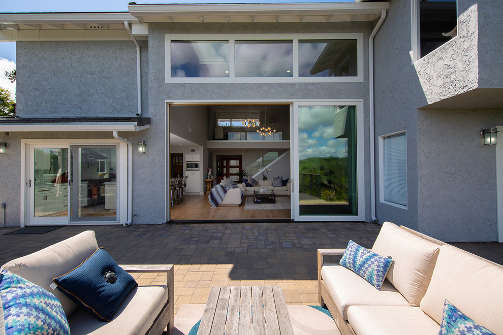 Open-Air Living with Large Glass Multi-Slide Patio Door x Transom ...