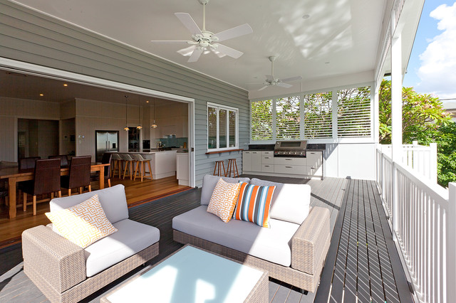 Classic Queenslander Renovation - Traditional - Balcony - Brisbane - by ...
