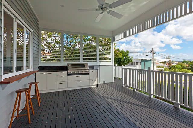 Classic Queenslander Renovation - Traditional - Balcony - Brisbane - by Synergy Building Design ...