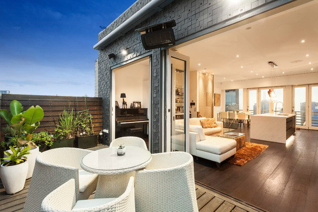 Warehouse converted luxurious home - Contemporary - Balcony - Melbourne ...