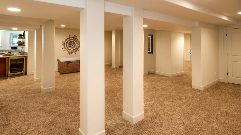 3,000 Sqft Basement Remodel: Renton, WA - Modern - Basement - Seattle ...
