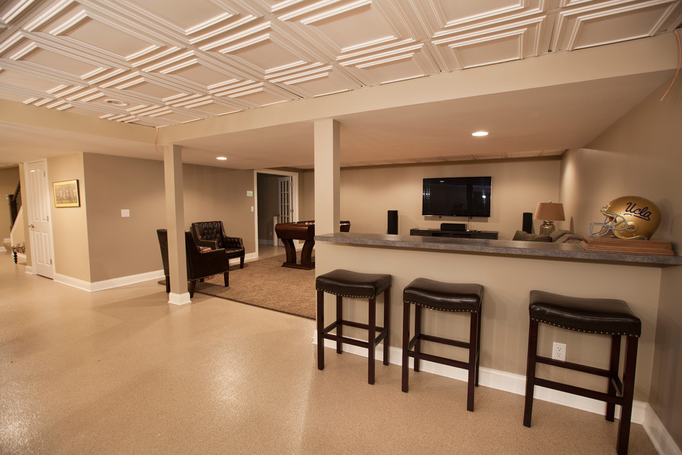 #9 - Finished Basement - Transitional - Basement - Chicago - by The ...