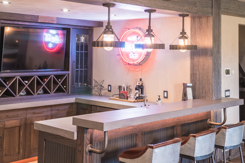 A RUSTIC "dream basement" - Rustic - Home Bar - Calgary - by MC Design ...