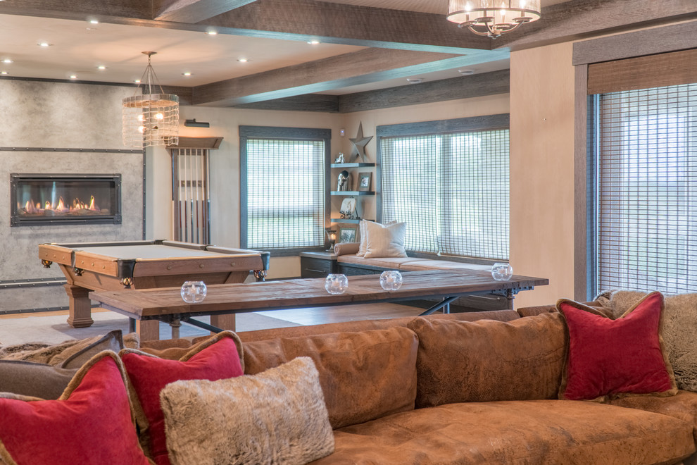 A RUSTIC "dream basement" - Rustic - Basement - Calgary - by MC Design ...