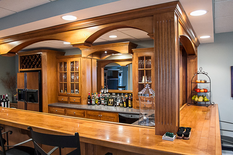 Akron Basement Bar - Traditional - Basement - Cleveland - by T. J ...