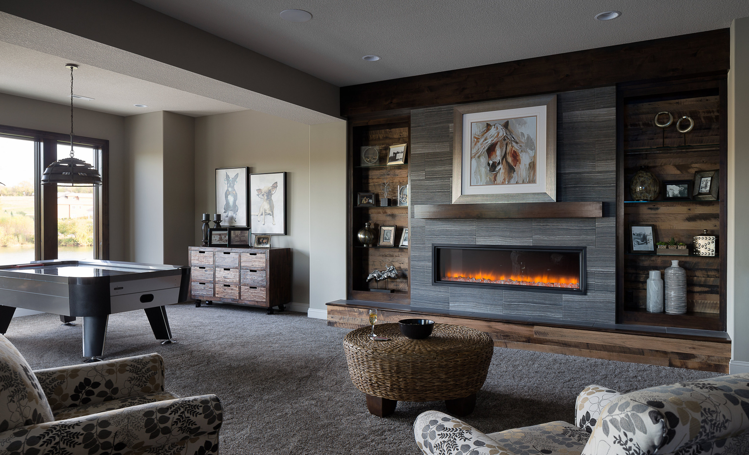Modern Rustic Basement