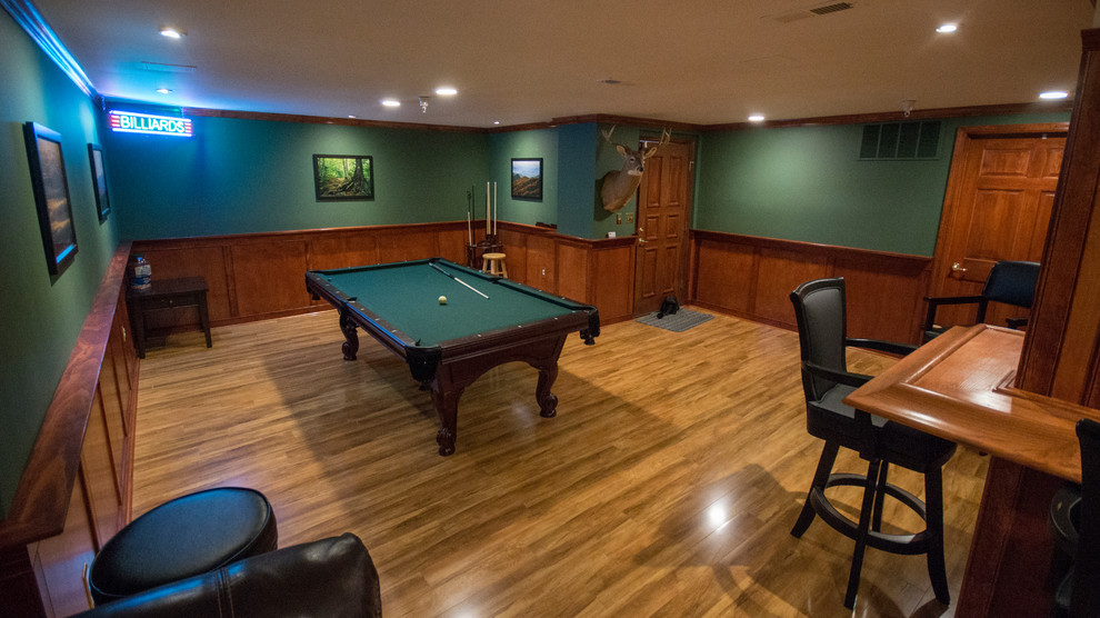 Bar & Billiard room - Traditional - Basement - Baltimore - by Archangel ...