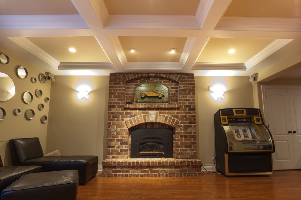 Bar and Entertainment Basement - Traditional - Basement - Chicago - by ...