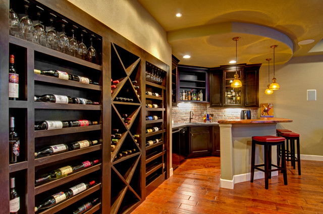 Bar Area - Finished Basement Company - Denver - Wine Cellar - Denver ...