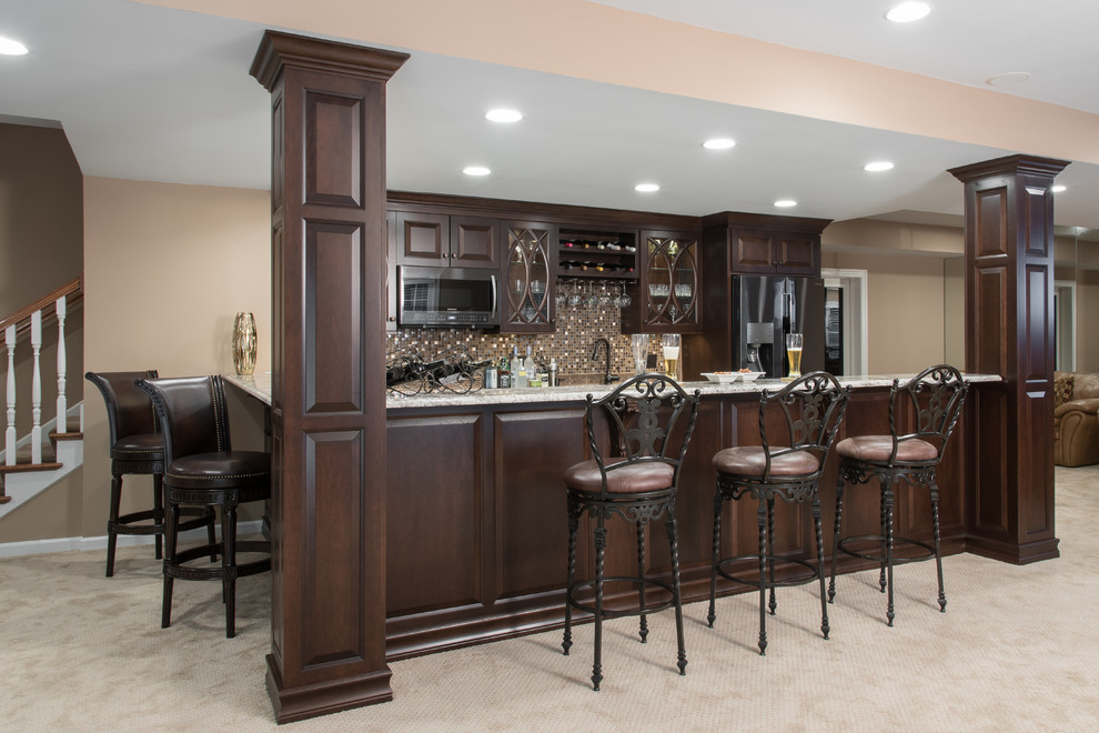 Bar in lower level - Traditional - Home Bar - St Louis - by Yours by ...