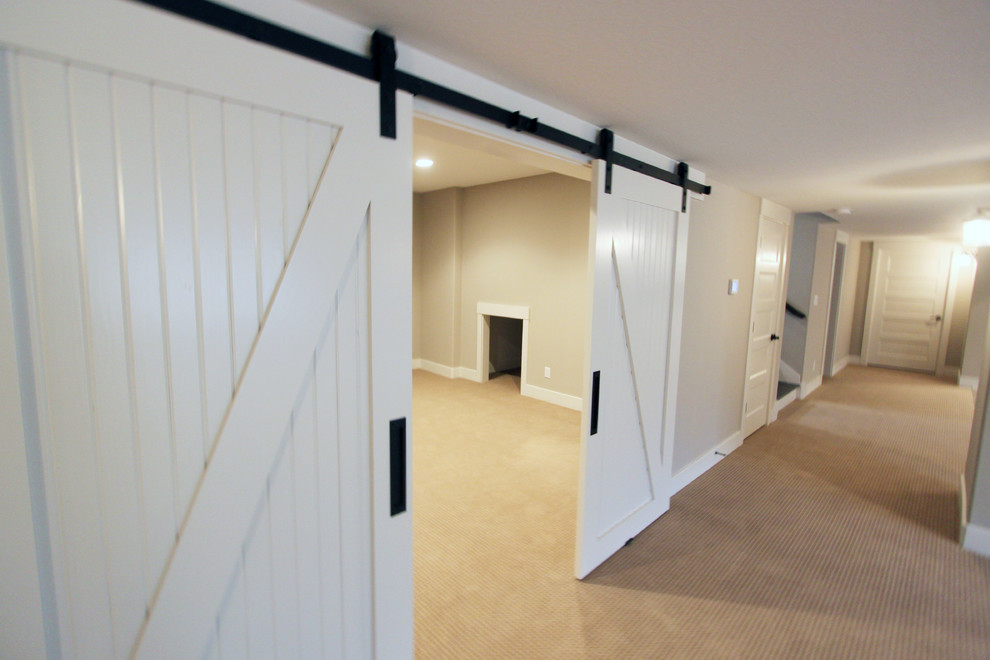 Barn Doors - Basement - Indianapolis - by Duke Homes, Inc. | Houzz