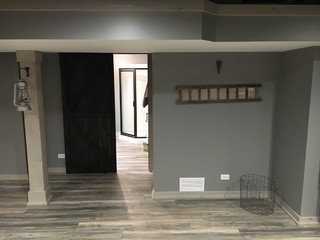 Barn Wood Basement - Farmhouse - Basement - Chicago - by Harrison and ...