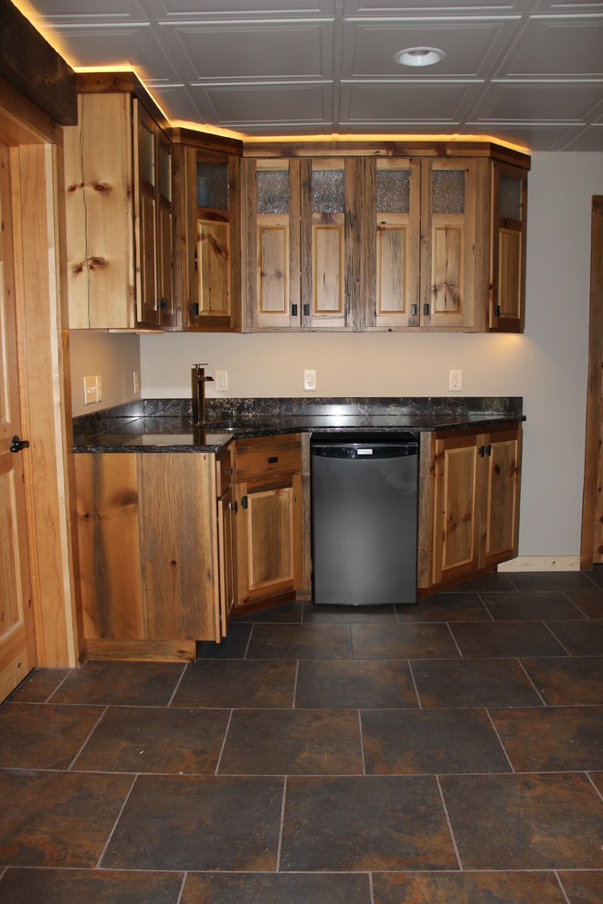 Barn Wood Kitchenette - Rustic - Basement - Minneapolis - by Backwoods ...
