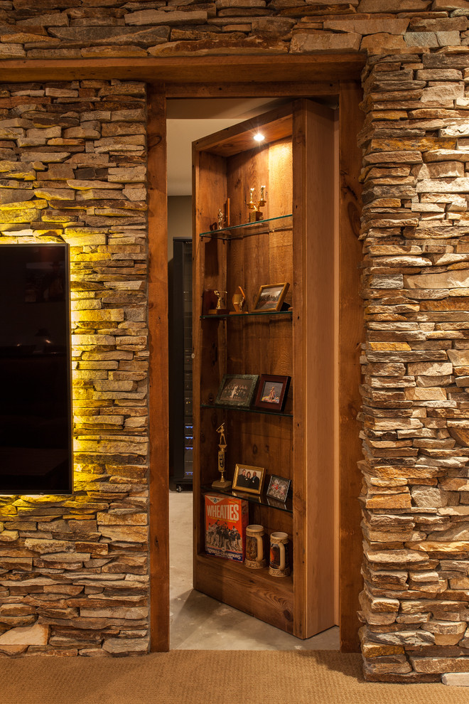 Barnwood Basement - Basement - Minneapolis - by McDonald Remodeling | Houzz