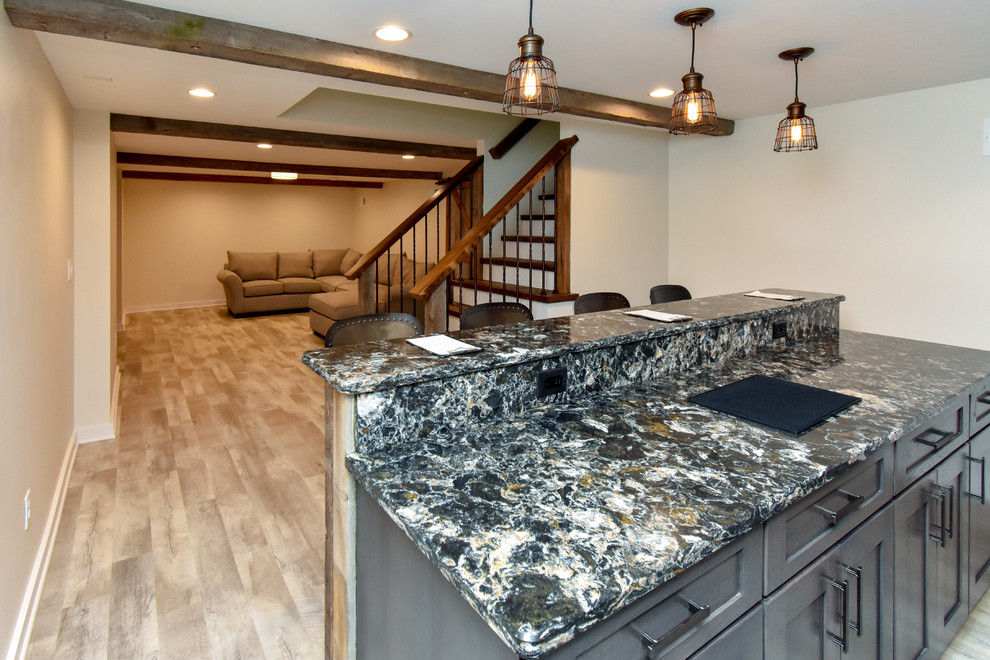 Barnwood Basement Remodel - Rustic - Basement - Milwaukee - by Kowalske ...