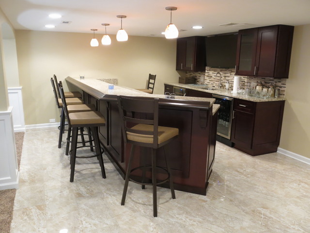 Bars - Traditional - Basement - Chicago - by Function Basement Design ...