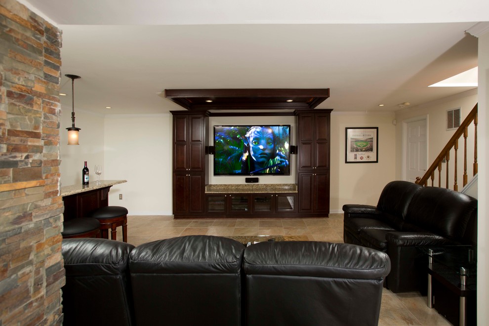 Basement Addition Creates Spaces to Live and Play - Traditional ...
