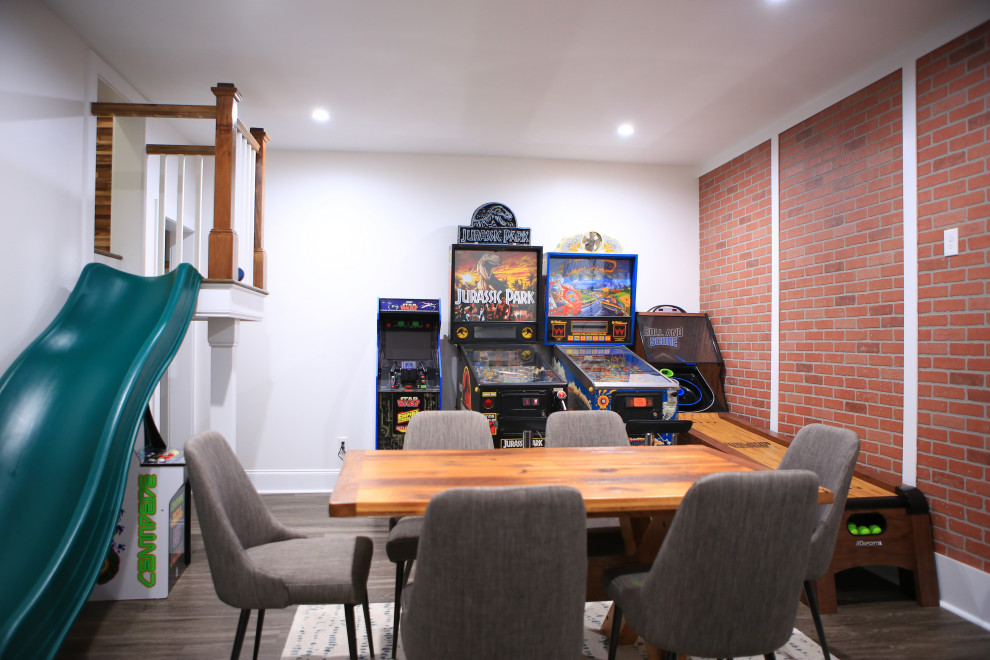 Basement Arcade & Accent Wall - Modern - Basement - Atlanta - by ...