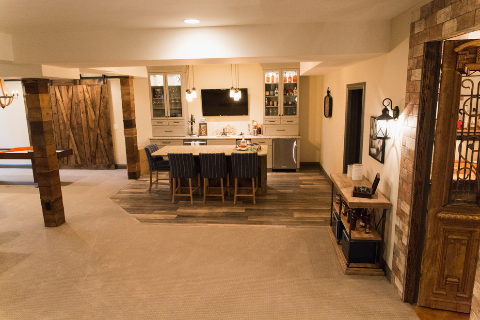 Basement Bar & Wine Cellar - Rustic - Basement - Louisville - by ...
