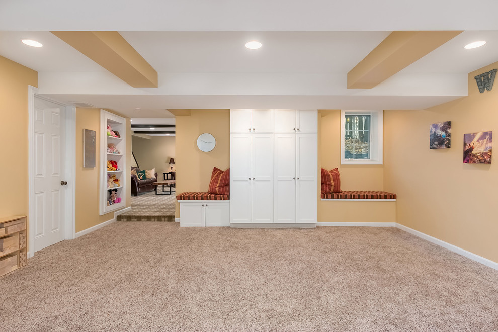 Basement Cabinets and Bench Seats - Traditional - Basement - Chicago ...