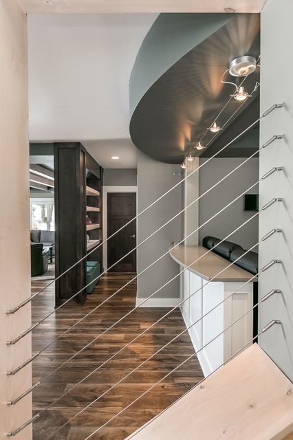 Basement Cable Railing - Contemporary - Basement - Minneapolis - by FBC ...