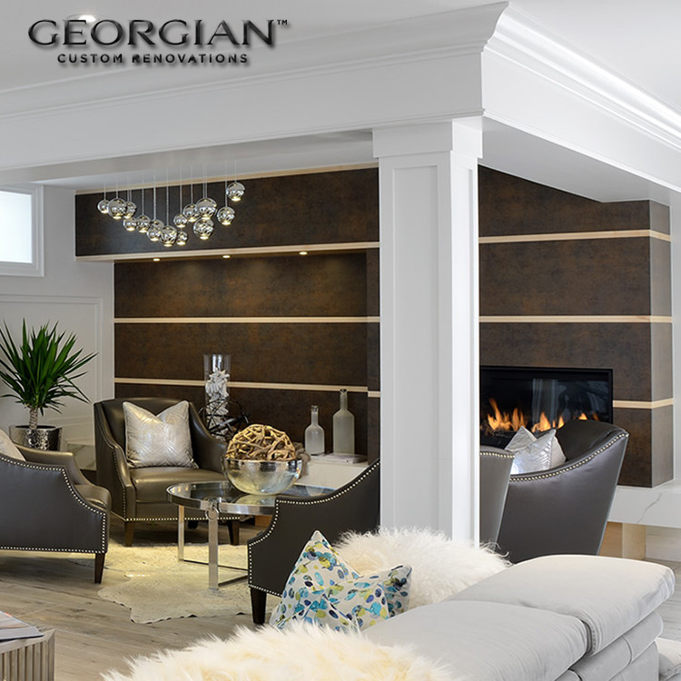 Basement Entertainment Area - Contemporary - Basement - Toronto - by ...