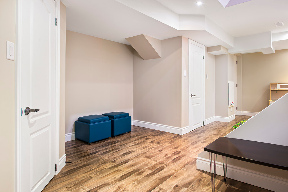 Basement Family room - Traditional - Basement - Toronto - by The ...