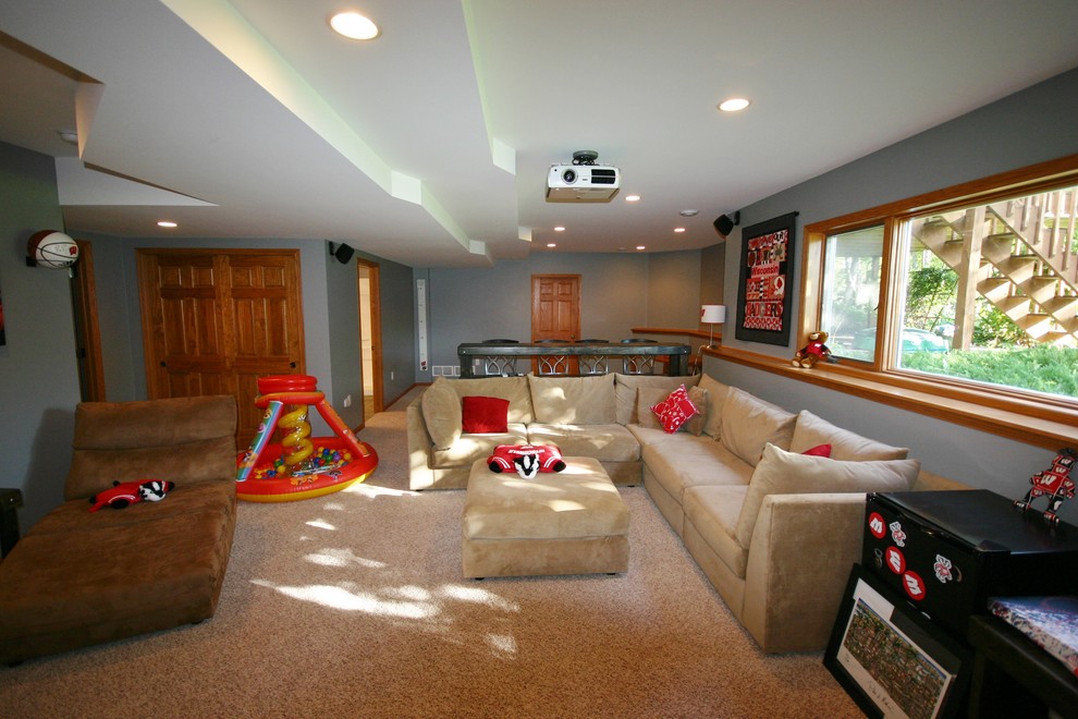 Basement Finish After - Traditional - Basement - Milwaukee - by Washa ... Basement Finish After - Traditional - Basement - Milwaukee - by Washa ...