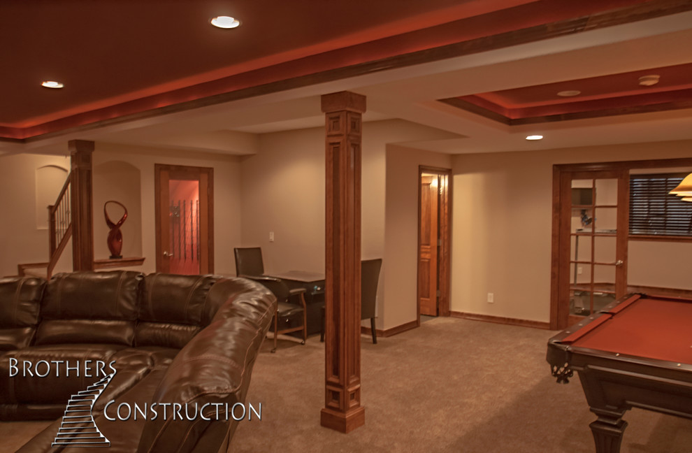 Basement Finish Colorado North - Traditional - Basement - Denver - by ...