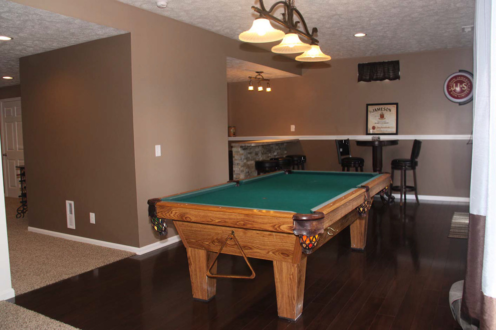 Basement Finish Entertainment Area Ideas - Eclectic - Basement ...