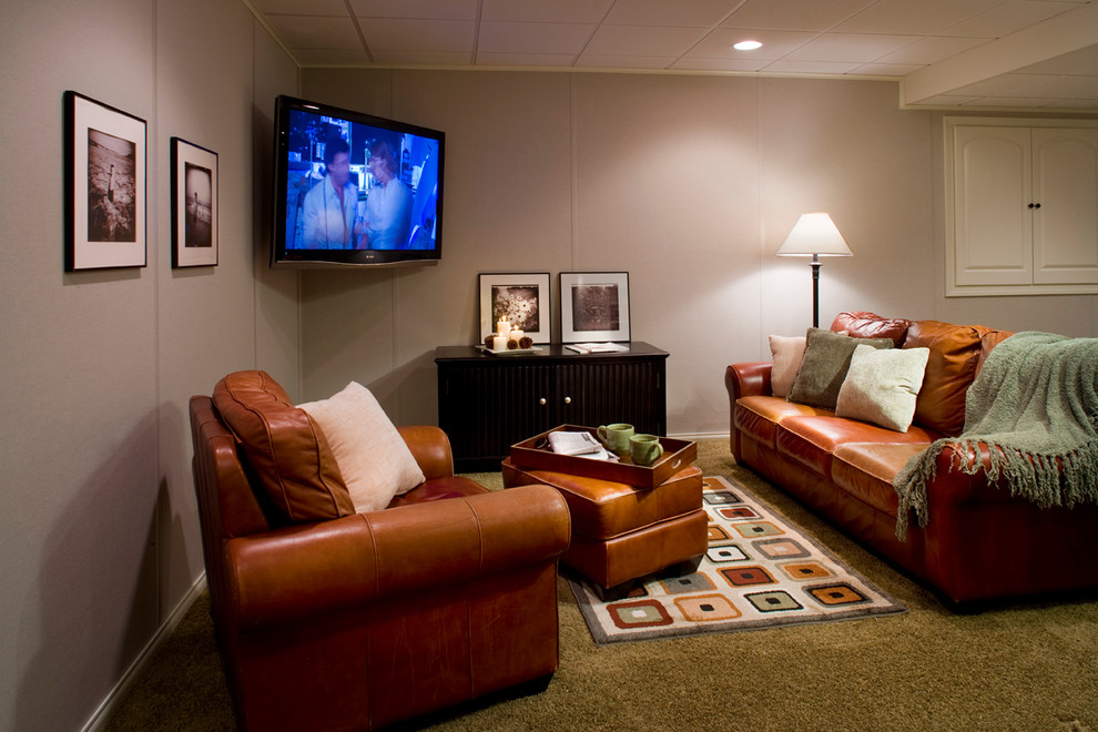 Basement Finishing Ideas - Traditional - Basement - Detroit - by Owens ...