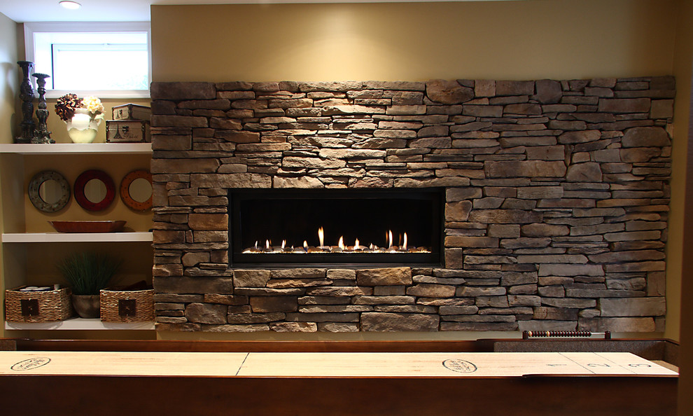 Basement Fireplace - Traditional - Basement - DC Metro - by Heartland ...