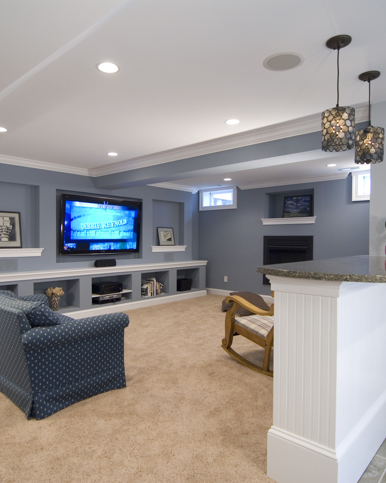 Basement for Entertaining - Traditional - Basement - DC Metro - by User ...