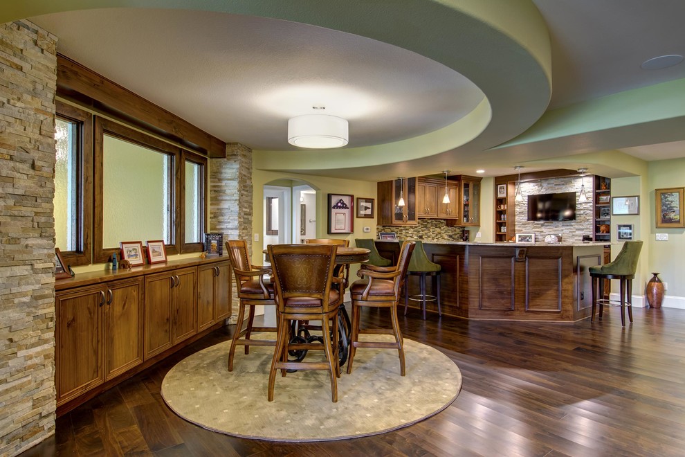 Basement Game Table and Bar - Traditional - Basement - Denver - by FBC ...