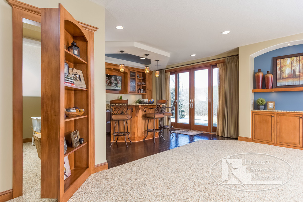 Basement Hidden Storage & Bar - Traditional - Basement - Minneapolis ...