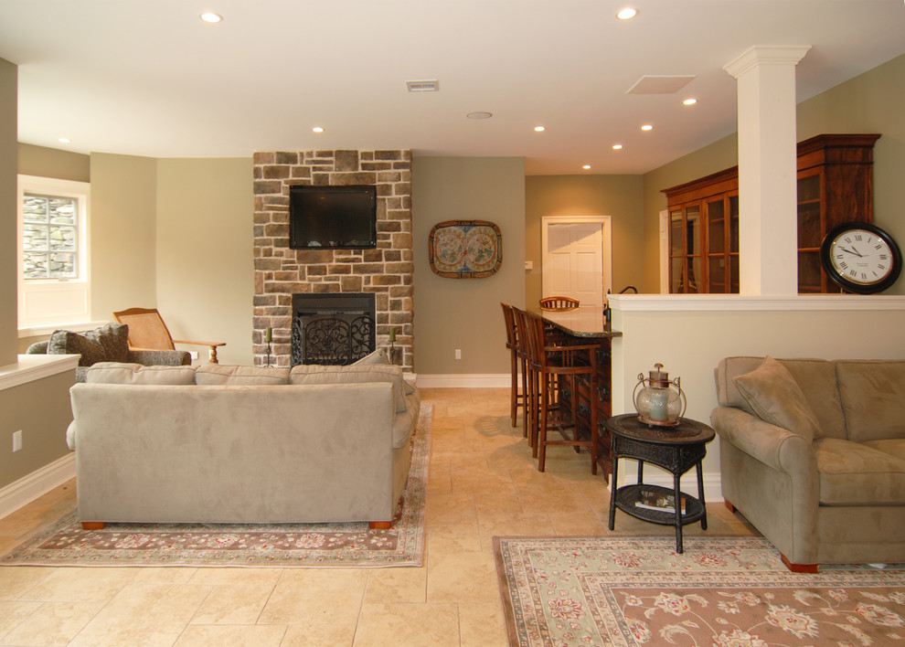 Basement - Traditional - Basement - New York - by Homann Design ...